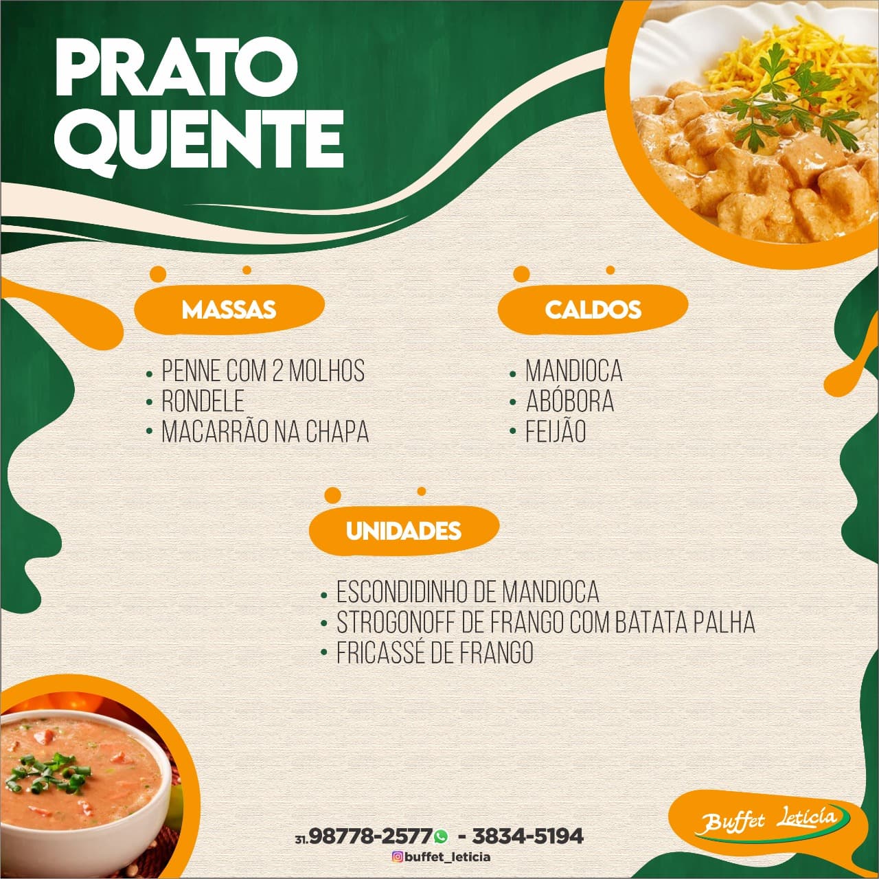 Cardápio – Buffet Leticia